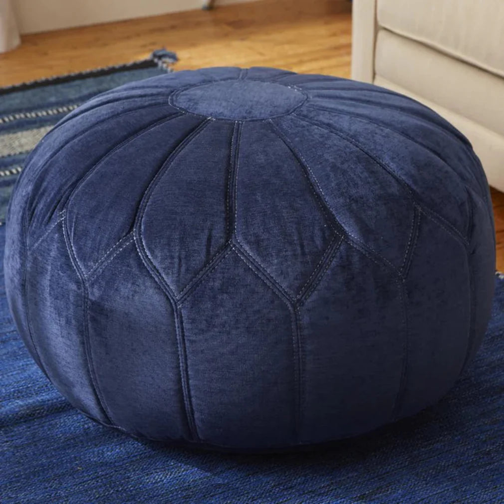 Handcrafted Velvet Poufs – Luxurious Moroccan Seating